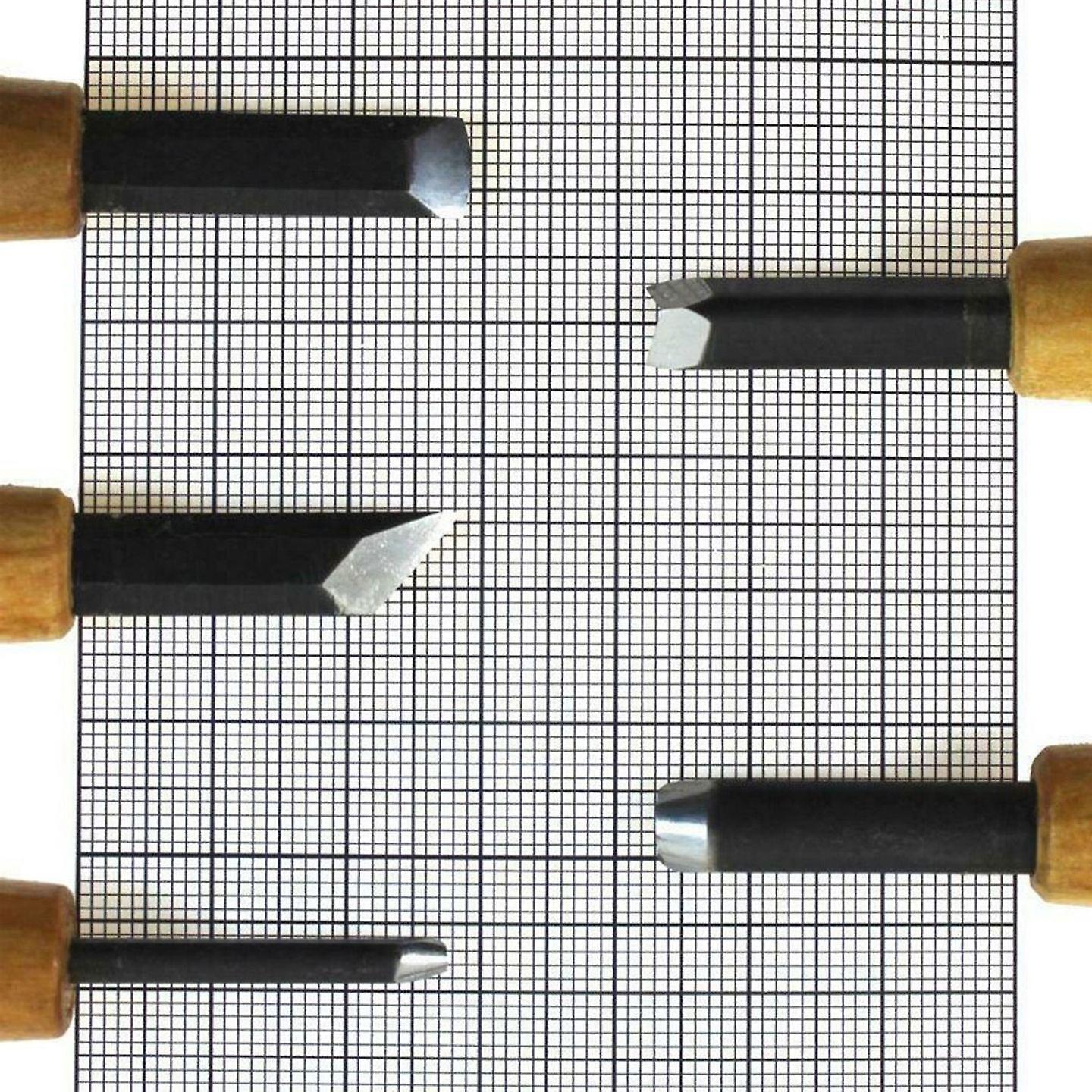 Mikisyo Power Grip Woodcarving 5-Piece Set Gouges & Chisels Wood ...