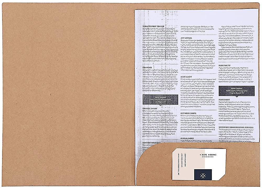 10 Pack Cardboard Folder With Flap A4 Kraft Paper Liners Insert File ...