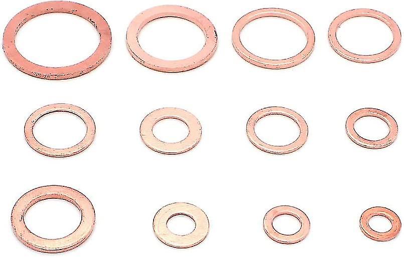 300pcs Copper Washer Flat Washers Copper Assortment Kit | Fruugo UK