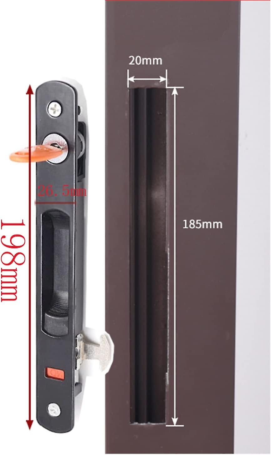 Sliding Door Lock, Set of 2 Sliding Glass Door Handles, Flush Mount ...