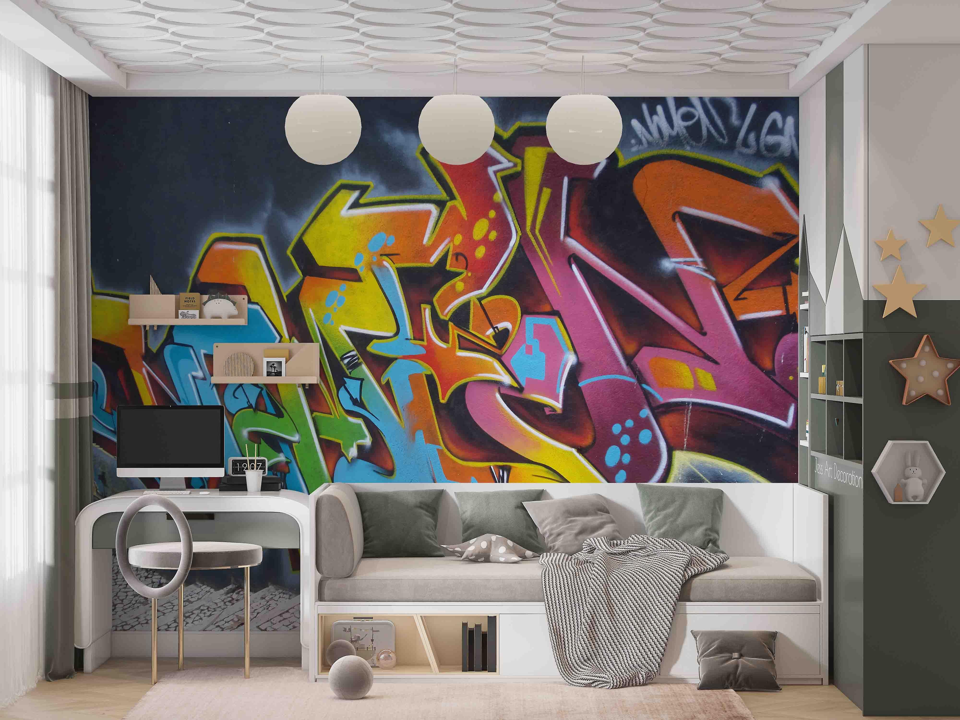 3D Abstract Graffiti Alphabet Wall Mural Wallpaper Gd 3035 | Fruugo US