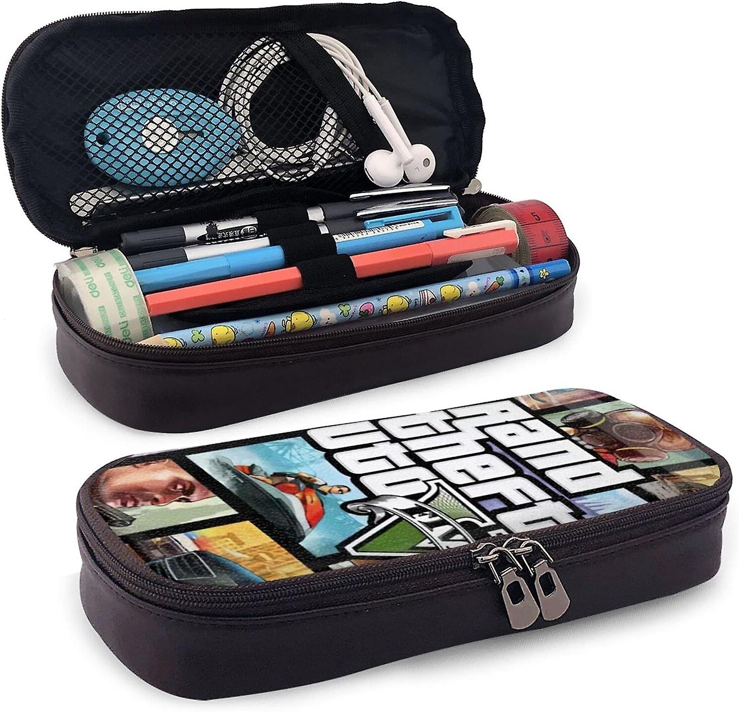 Pencil Case, GTA-V-Grand-Theft-Auto Large Capacity Pen Case Bag Pouch ...