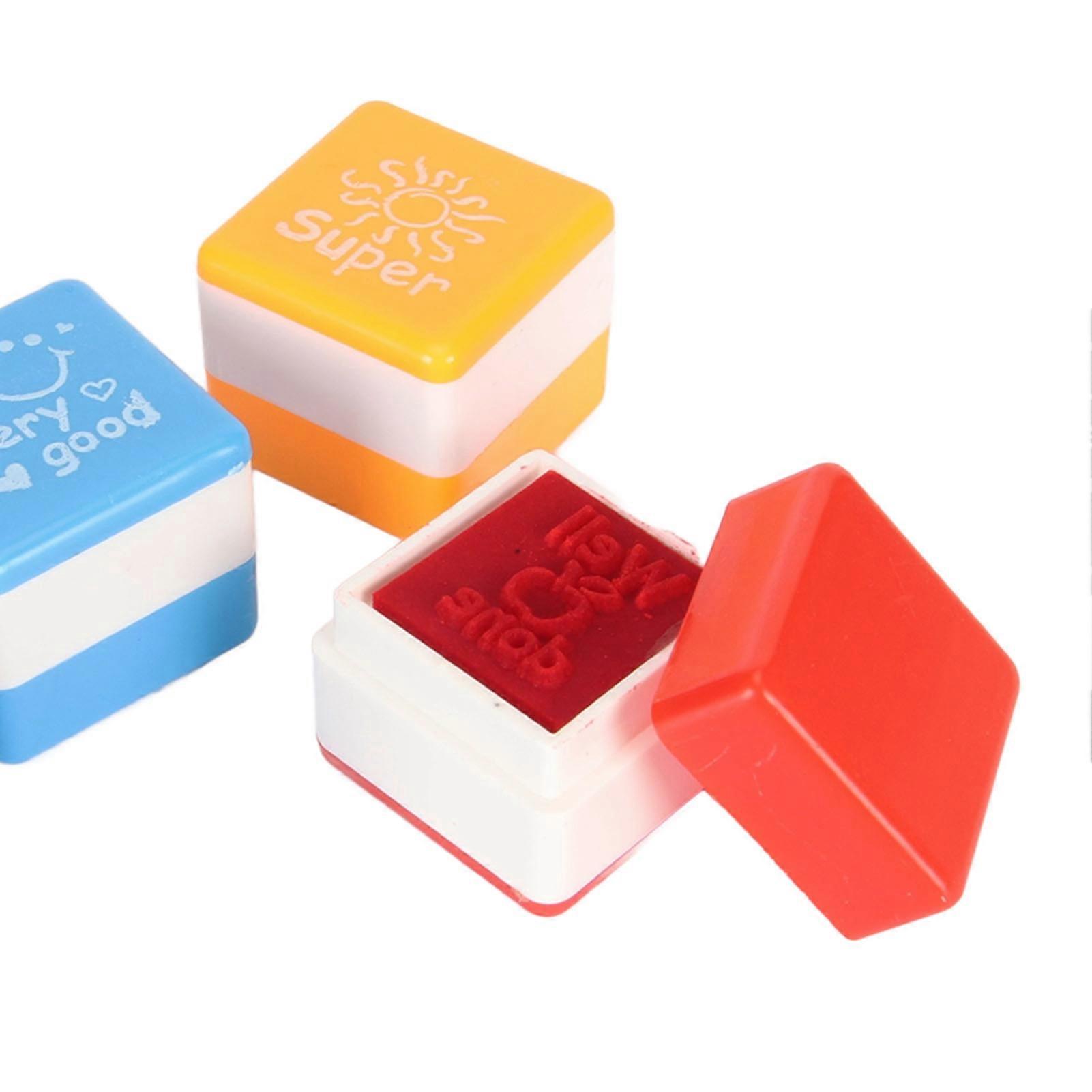 6pcs Teacher Stamps Multipurpose Cartoon English Motivation Educational ...