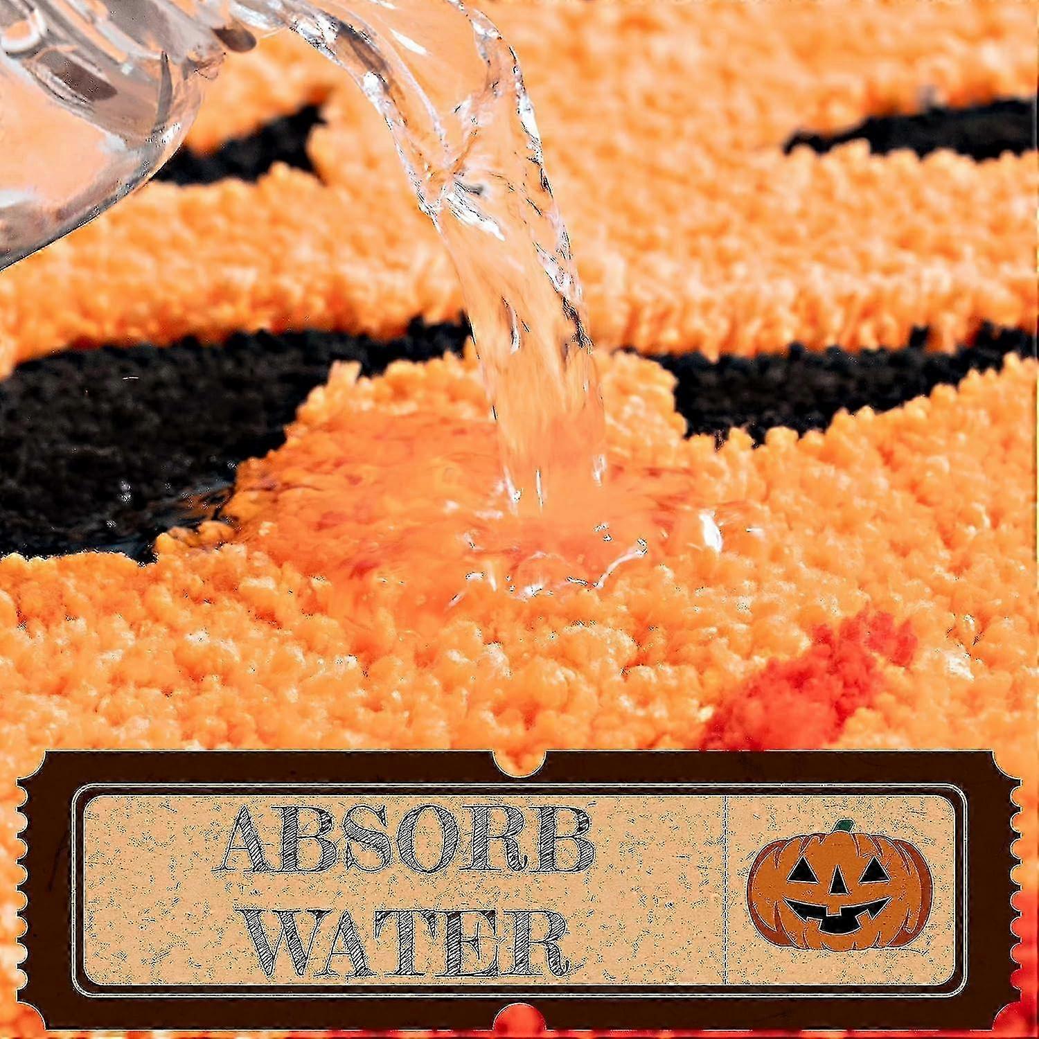 Halloween Bathroom Decor Fall Pumpkin Bathroom Rugs Non Slip Funny Cute ...