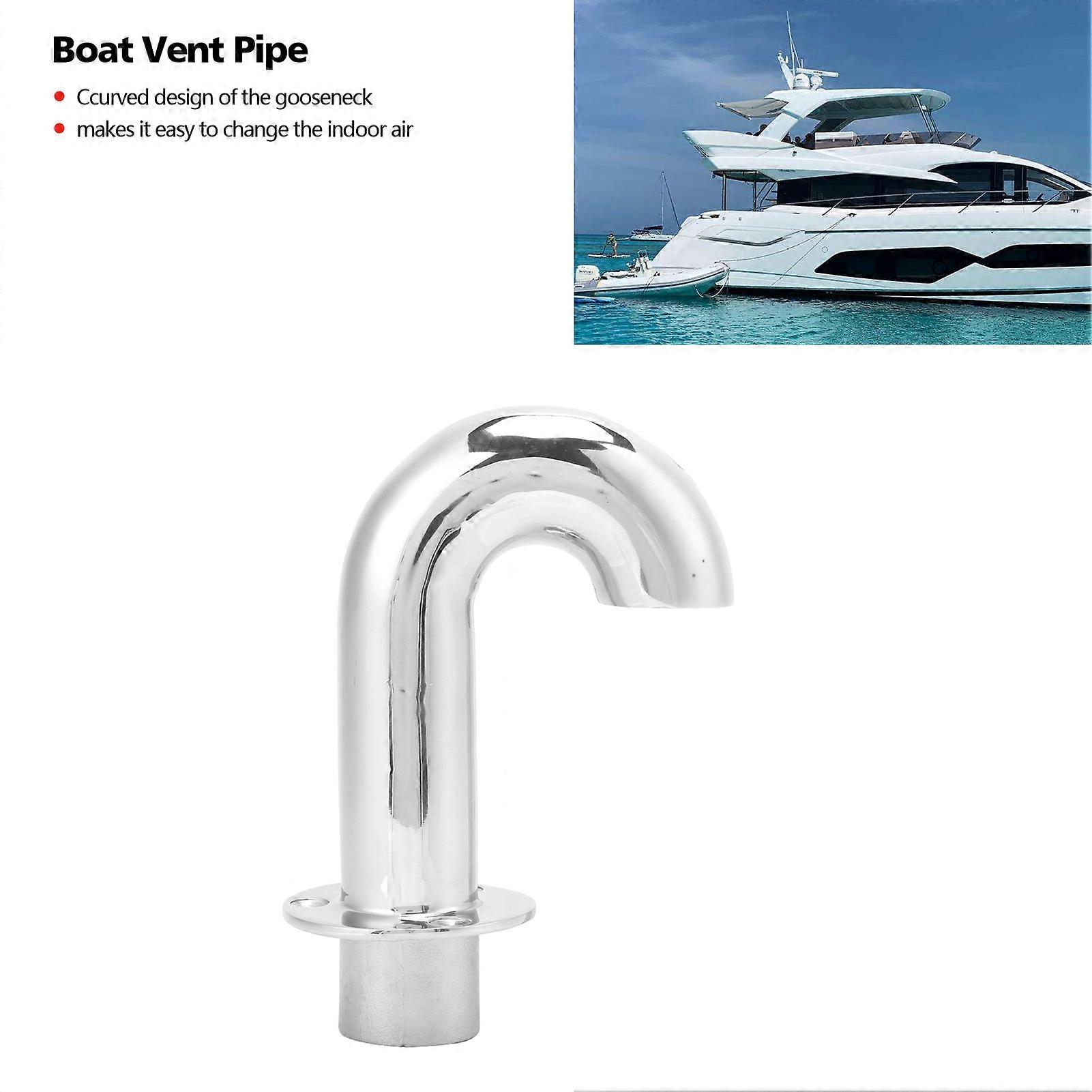 1.4in Gooseneck Vent Pipe Door Window Vent Tube Fitting Connector 316 Stainless Steel for Marine ...