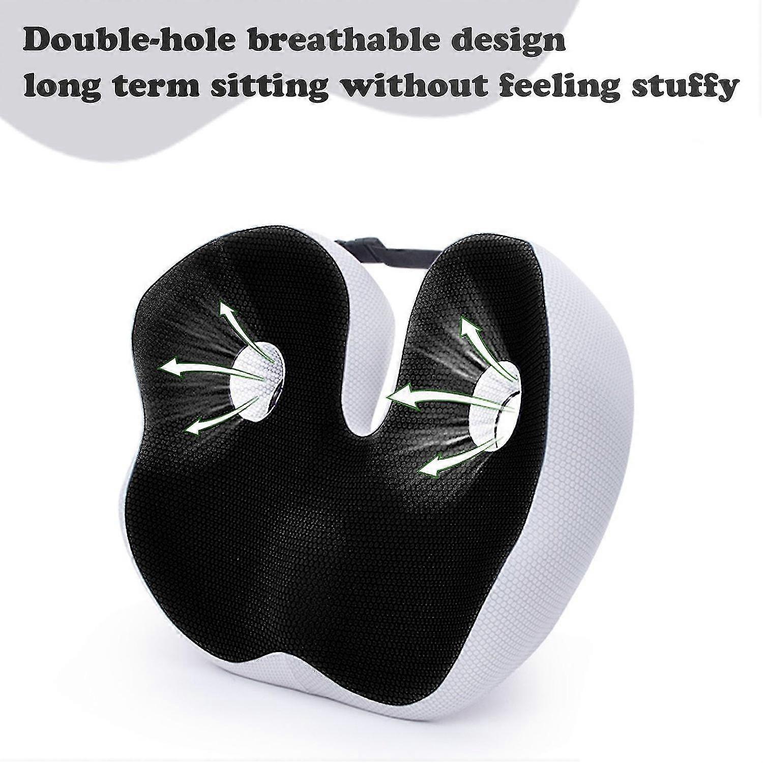 Memory Foam Sit Bone Relief Seat Cushion For Butt Lower Back Hamstrings ...