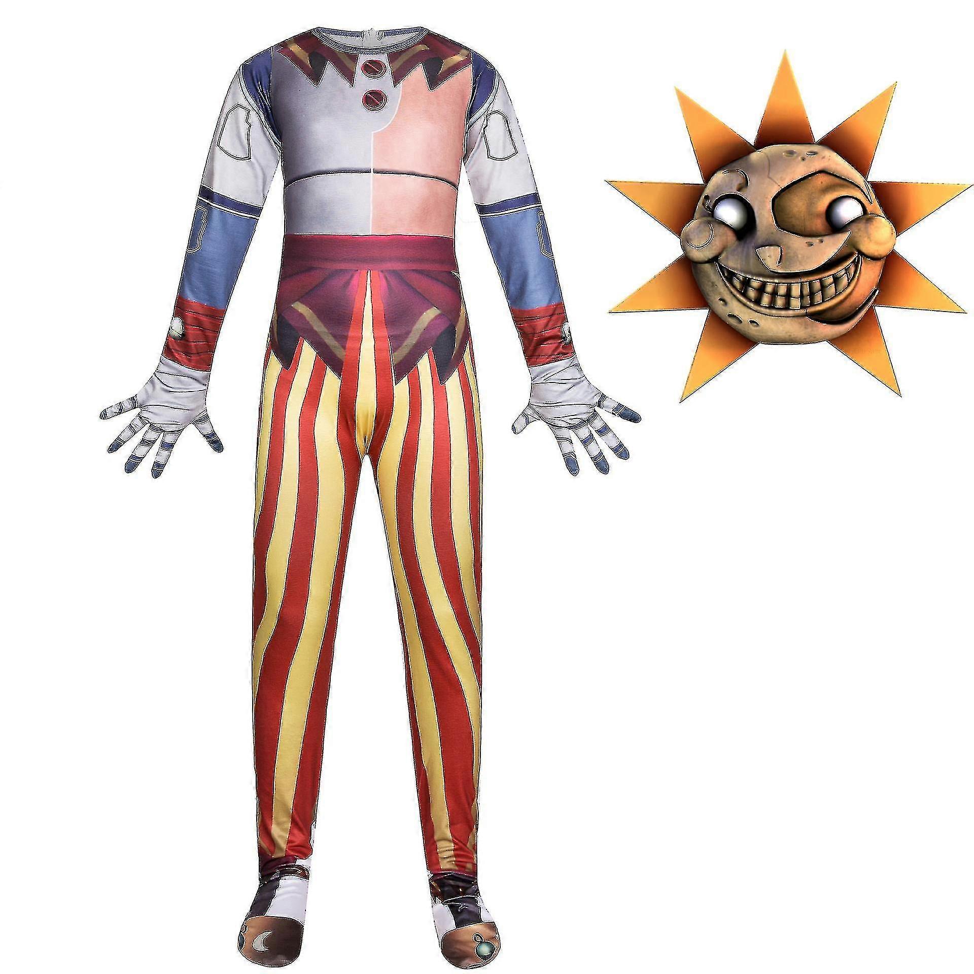 Brand New Sundrop And Moondrop Fnaf Costume Kids Anime Jumpsuit Mask ...