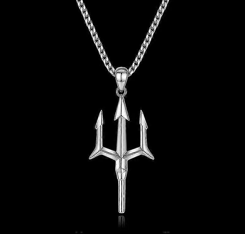 Men S New Fashion Trend Poseidon Trident Metal Pendant Necklace Neo ...