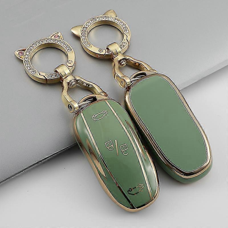 Tpu Car Smart Remote Key Case Cover Shell Fob Keyring For Tesla Model 3 ...
