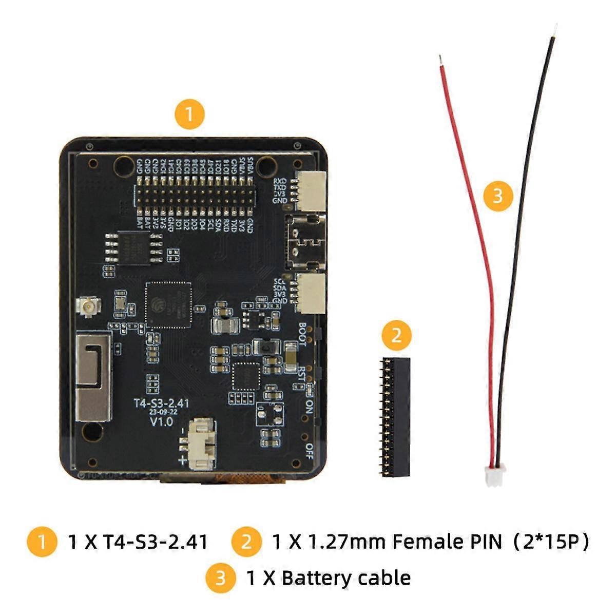T4-S3 ESP32-S3 2.41Inch AMOLED Touch Display Development Board RGB ...