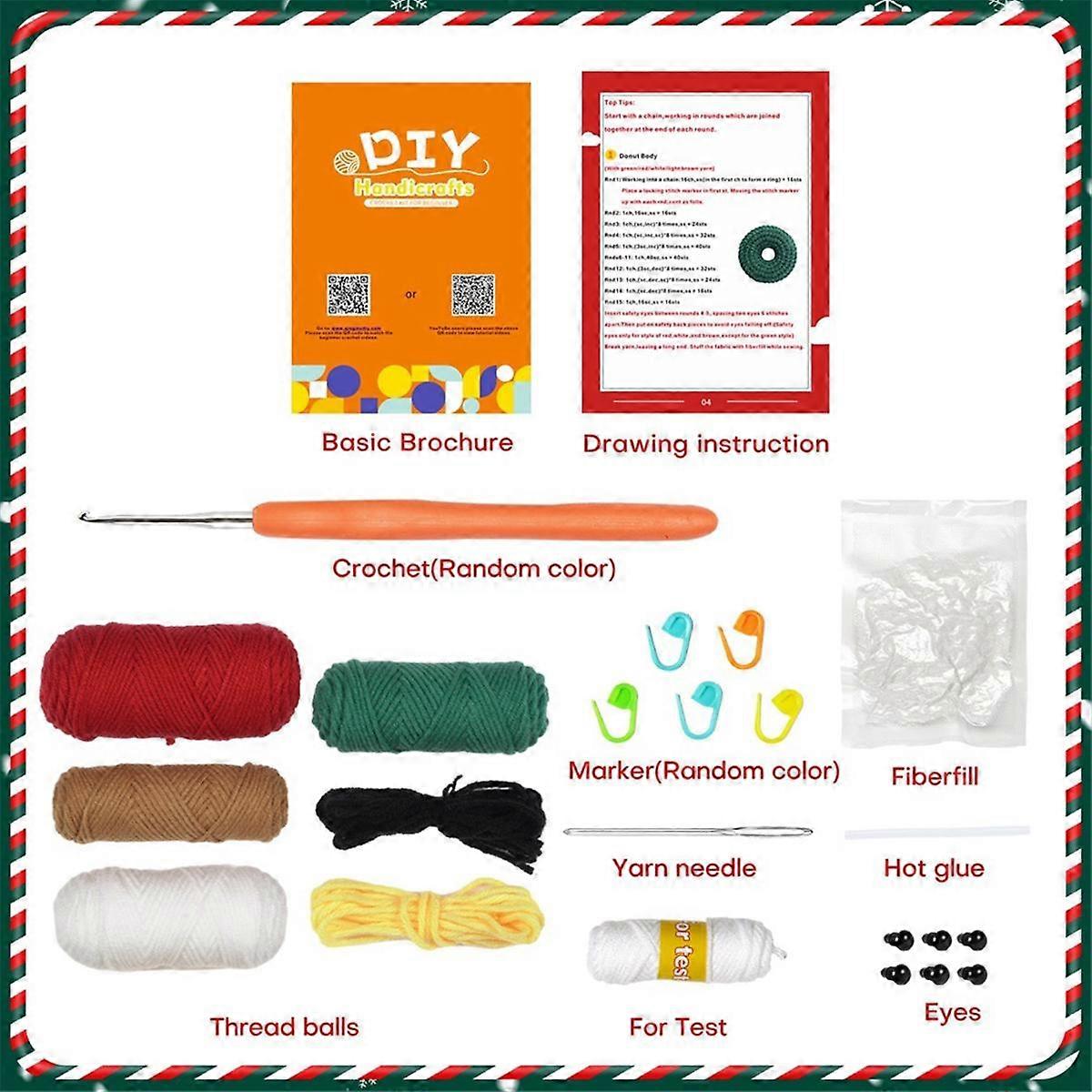 Crochet Kit for Beginners, DIY Crochet Kit with Step-By-Step Video ...