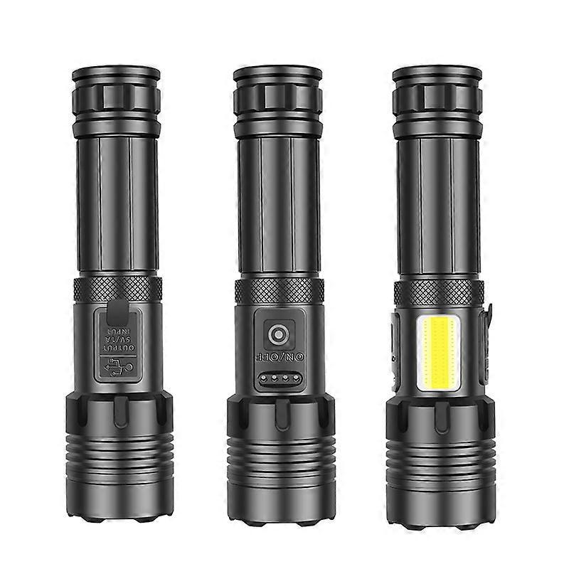 1000000 Lumens Super Bright LED Tactical Flashlight Rechargeable LED ...