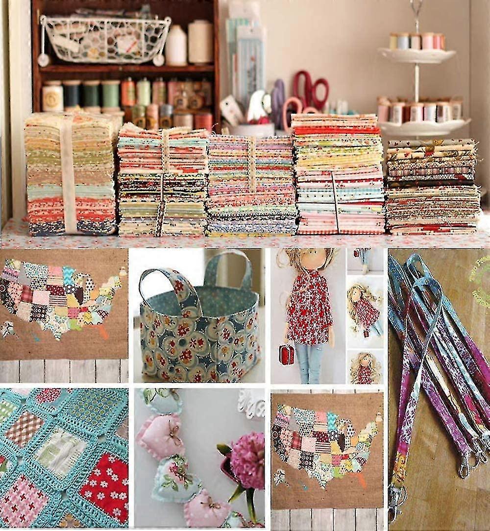 50 Pieces Cotton Fabric Fabric Packs Patchwork Fabrics,25cm X 25cm ...