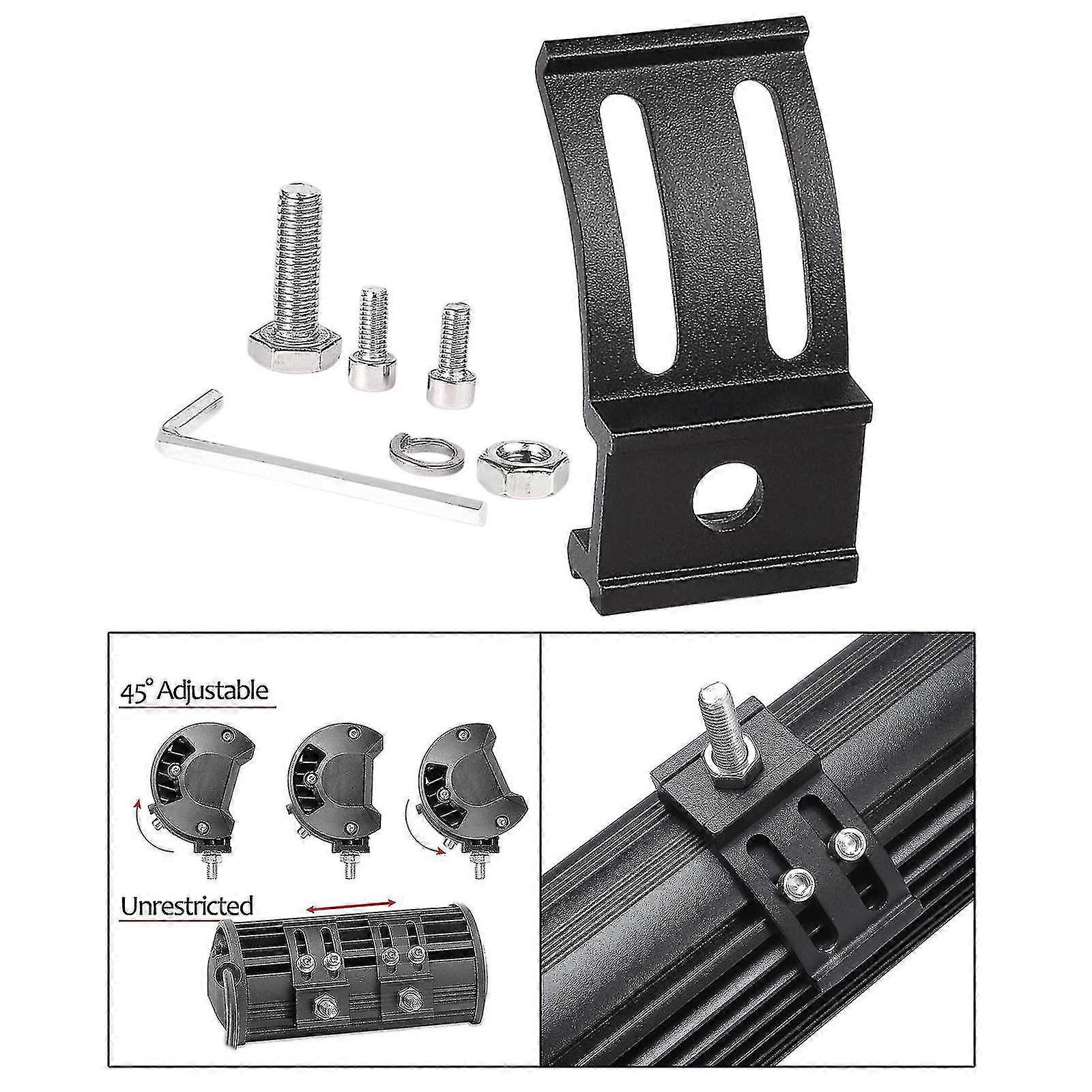 Universal Led Light Bar Bracket Clamp Lamp Stand Fit For Atv Suv Truck ...