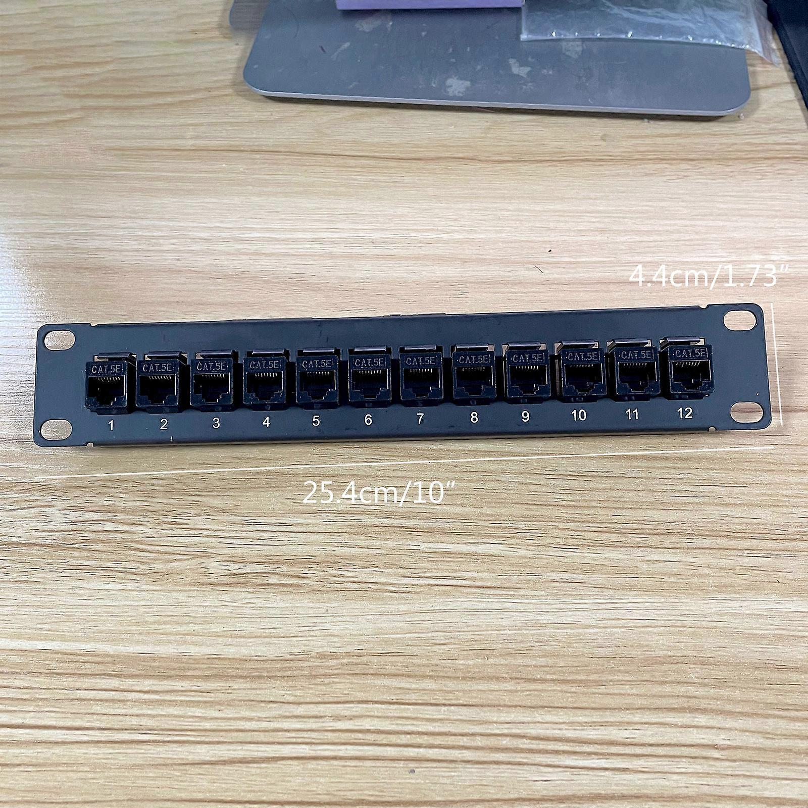 Väggmonterad/rackmonterad 1U Ethernet Patch Panel Punch Down Block för ...