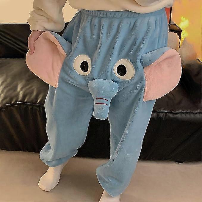Funny Pyjama Bottoms Men Women Long Elephant Trousers with Trunk,Cute ...
