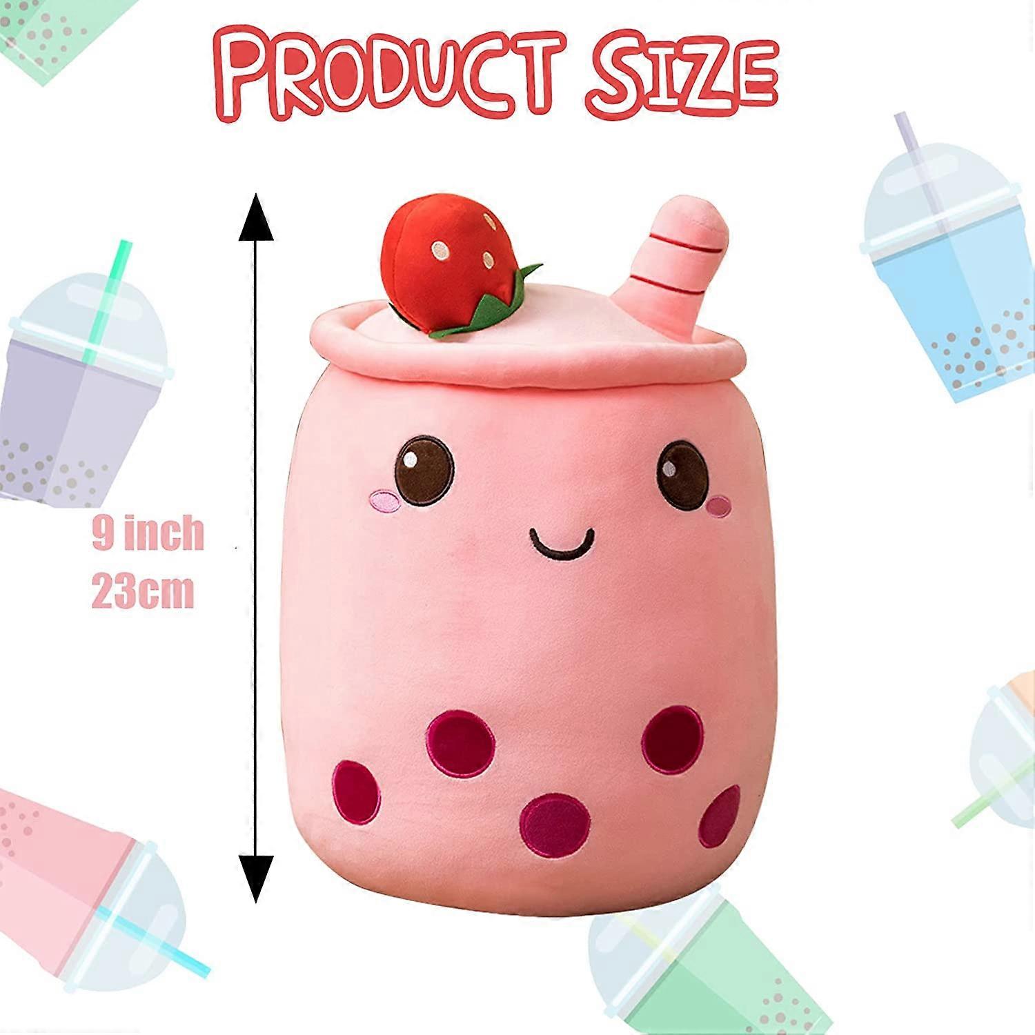 Boba Plush Pearl Milk Tea Cup Plushie Pillow Cute Cartoon Bubble ...
