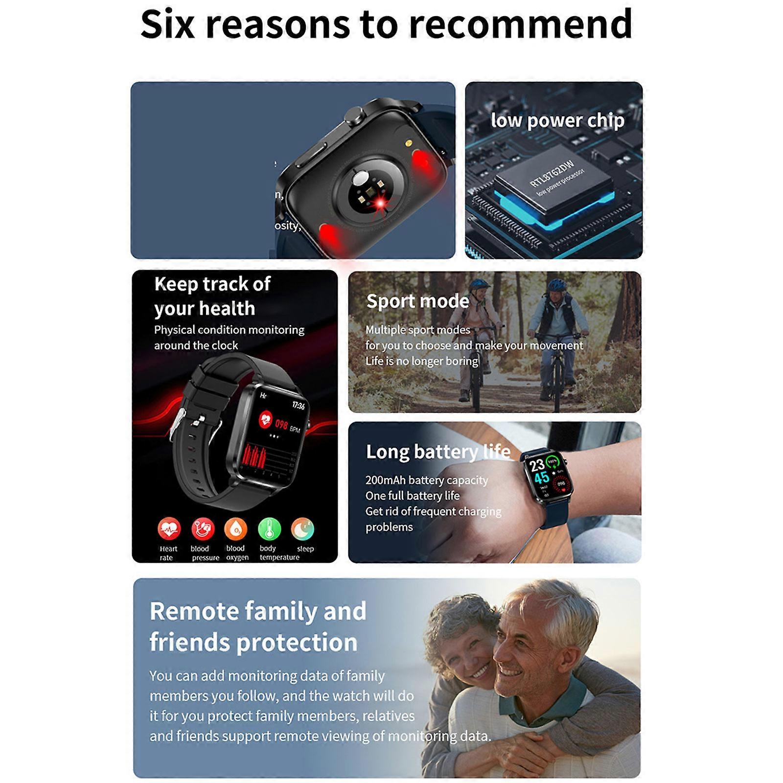 Smartwatch, Diabetic Smartwatch, Smart Watch Blood Sugar for Women Men ...