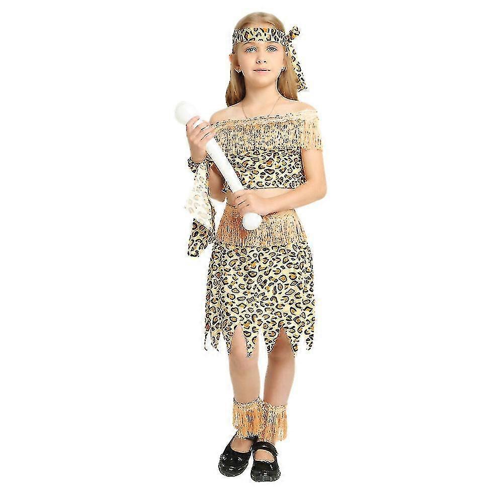Cave Girl Costume Stone Age Primitive Cosplay For Boys Girls Purim ...