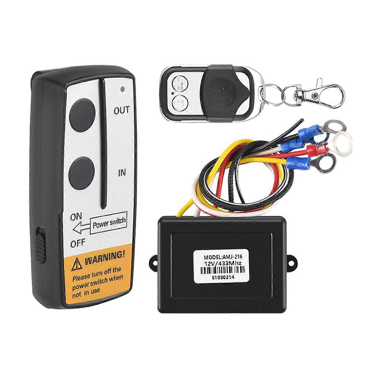 12V 12Volt 50ft Winch Wireless Remote Control Set for Truck ATV Warn ...
