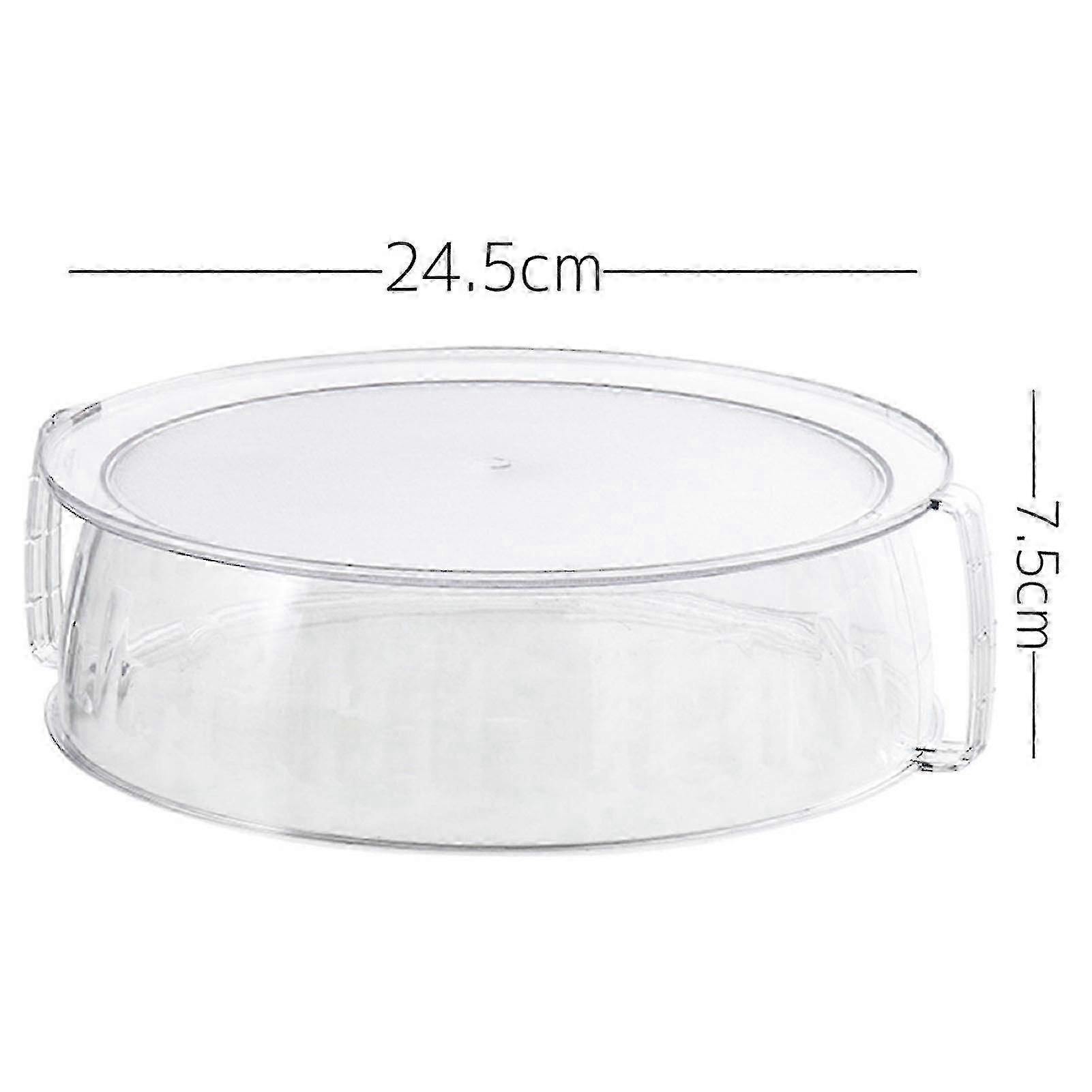 Tall Microwave Glass Plate Cover Splatter Guard Lid With Handle For ...