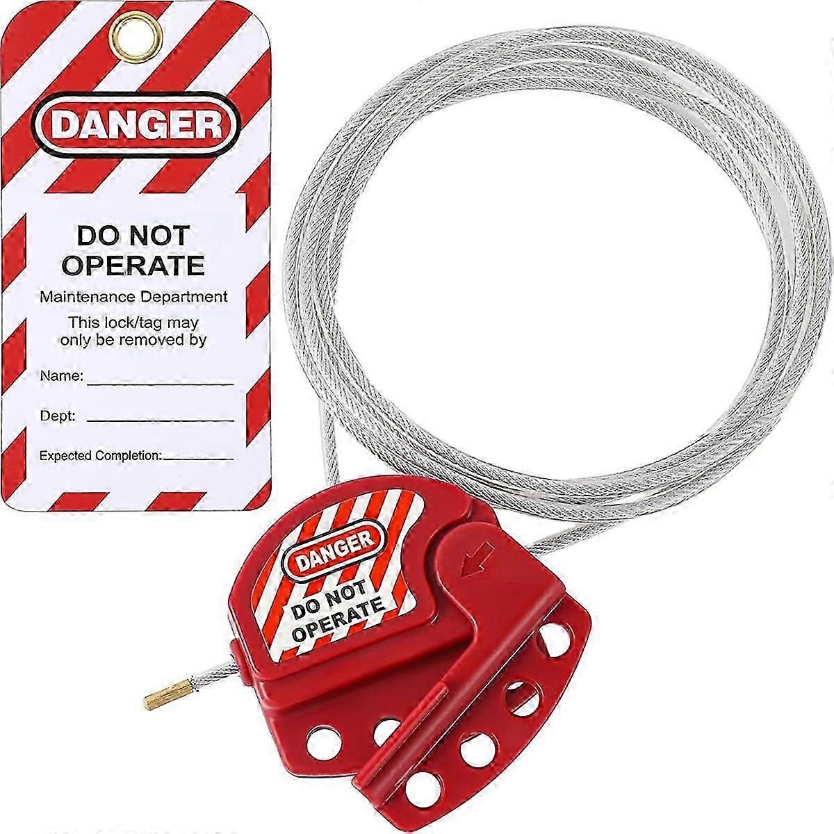 Lockout Tag Cable Lock Adjustable Cable Lock Vinyl Coated Steel Cable ...