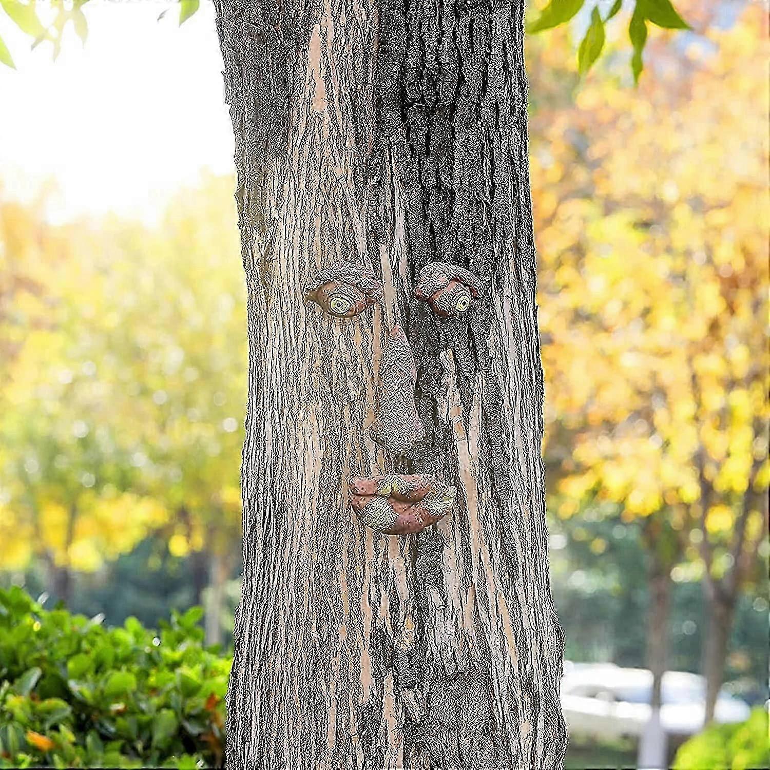 Garden Tree Face, Old Man Tree Face Decor, Whimsical Resin Hugger Tree ...