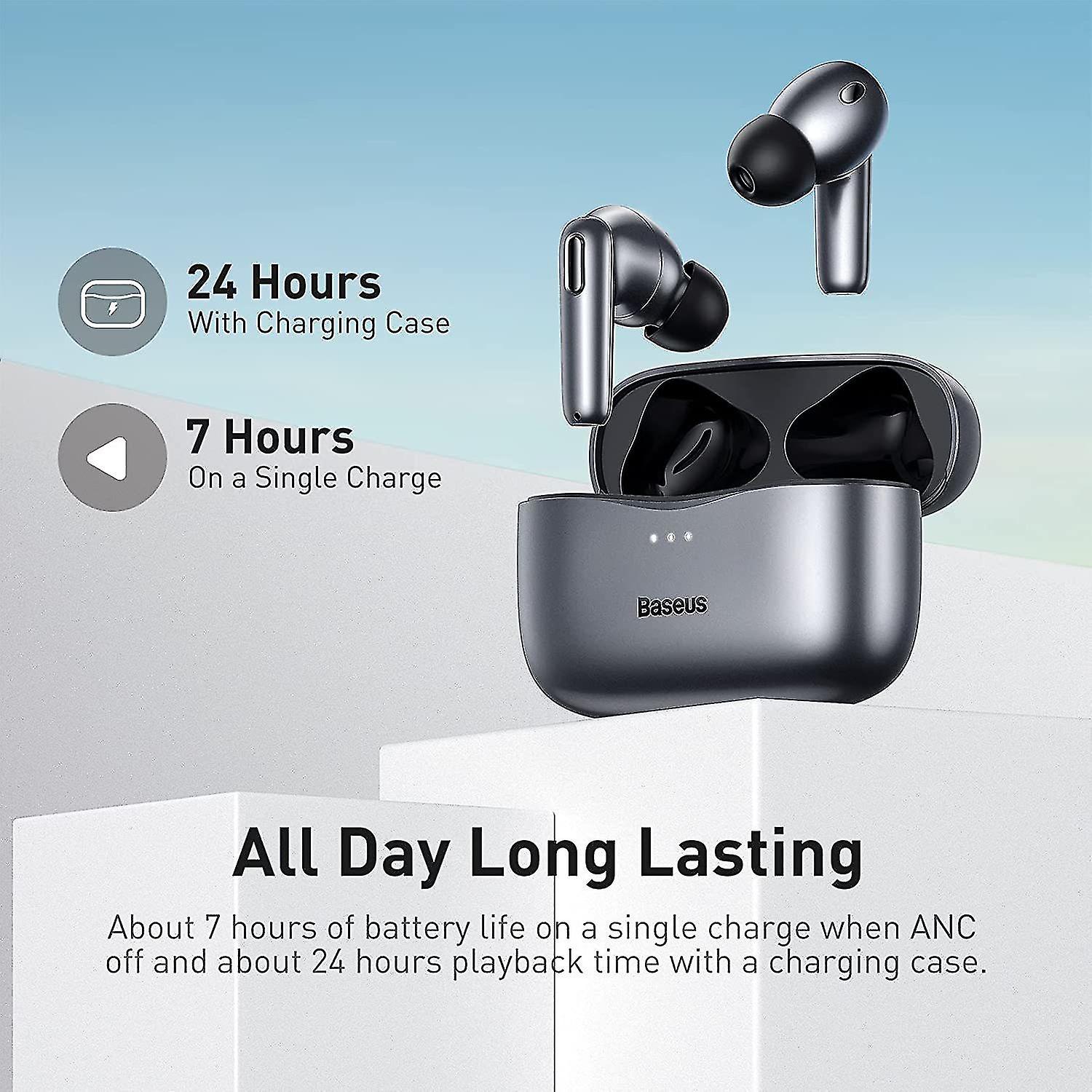 Baseus Wireless Earbuds Active Noise Cancelling, Bluetooth 5.1 Smart ...