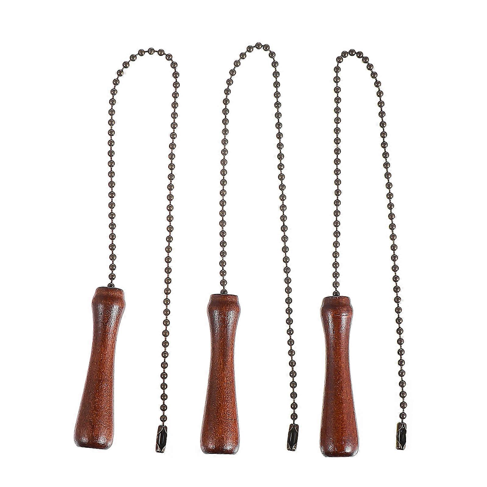 Fan Pull Chains Wooden Stick Pulling Switch Chains 6Pcs for Fan Light ...