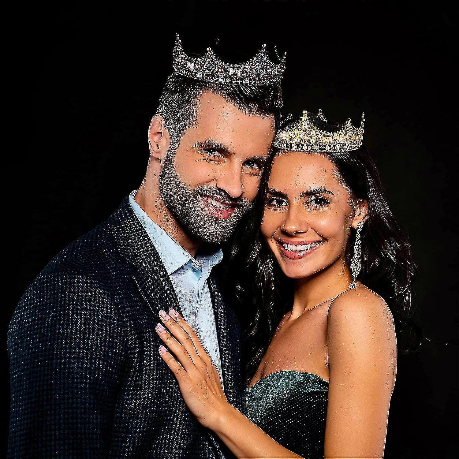 Gold King Crown For Men, Prince Birthday Crowns, Cosplay Royal Crown ...