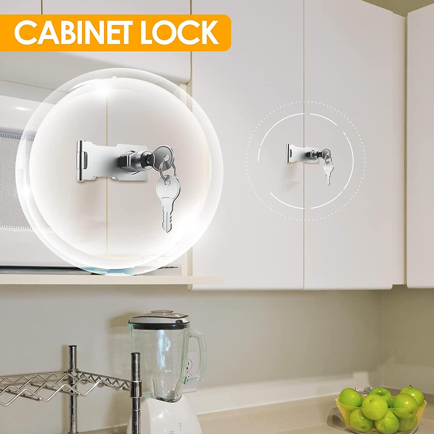 Cabinet Locks With Keys Door Latch - Hasp Lock For Drawers Cabinets ...