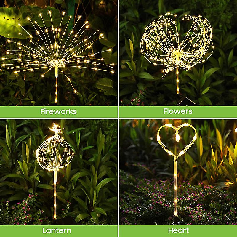 2 set，Solar lamp fireworks insert, garden, courtyard, warm white ...