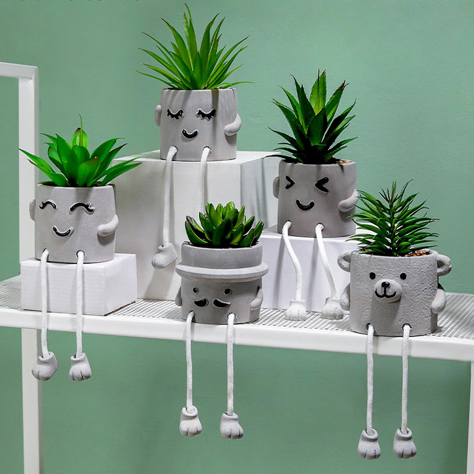 Artificial Bonsai Fake Plant Eucalyptus Potted Plant Cartoon Appearance Long Legs Simulated ...