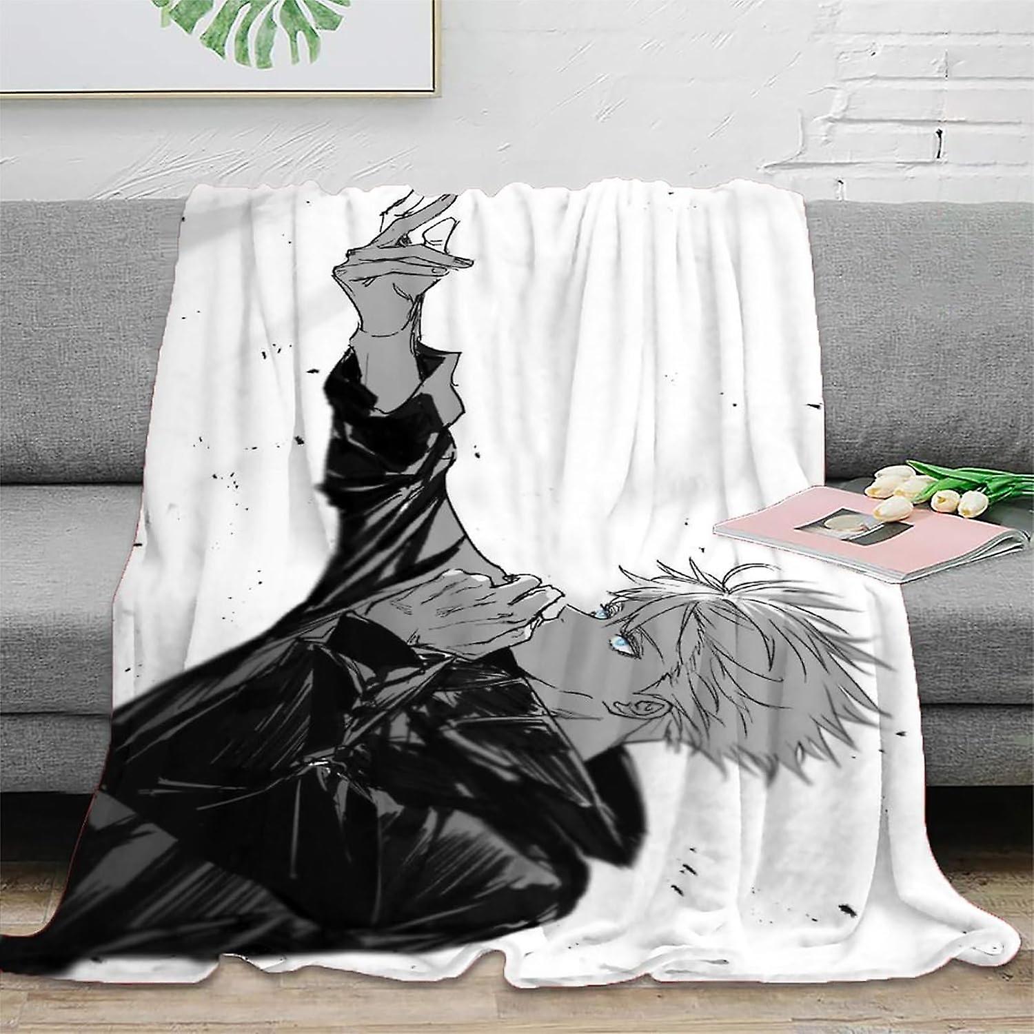 PGtaa Fleece Blanket Soft Cozy Thick Warm 3D Jujutsu Kaisen Satoru Gojo ...