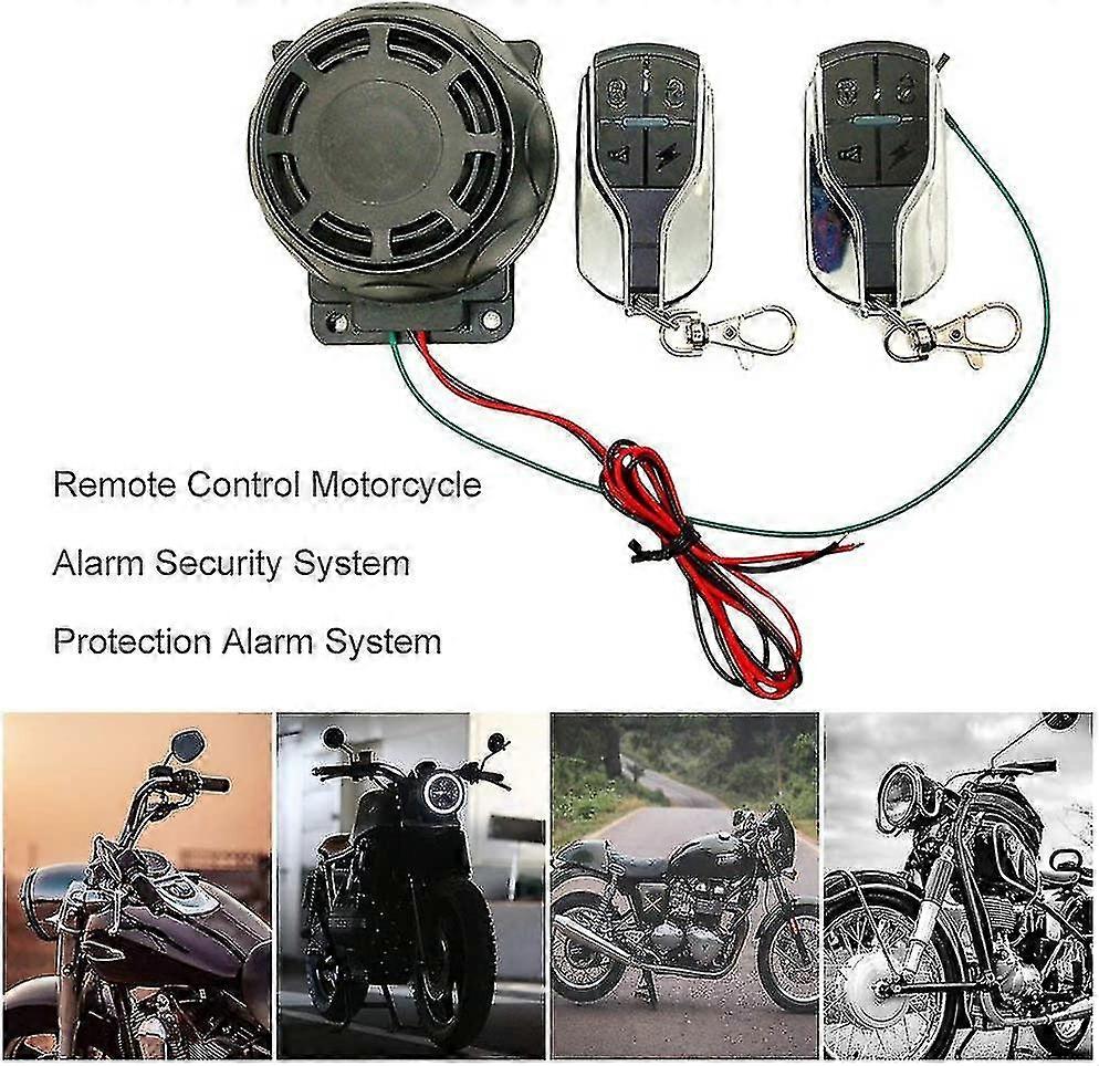 Motorcycle Alarm System, Anti-theft Security, With 2 Way Remote Control ...