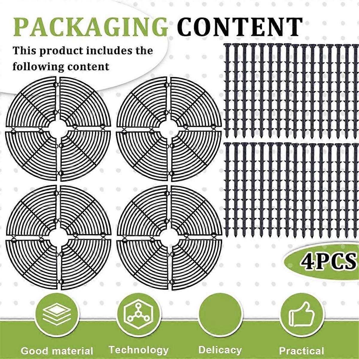 4 Pieces Flower Pot Grid, 30 cm Flower Pot Grid, Flower Pot Cover Plant ...