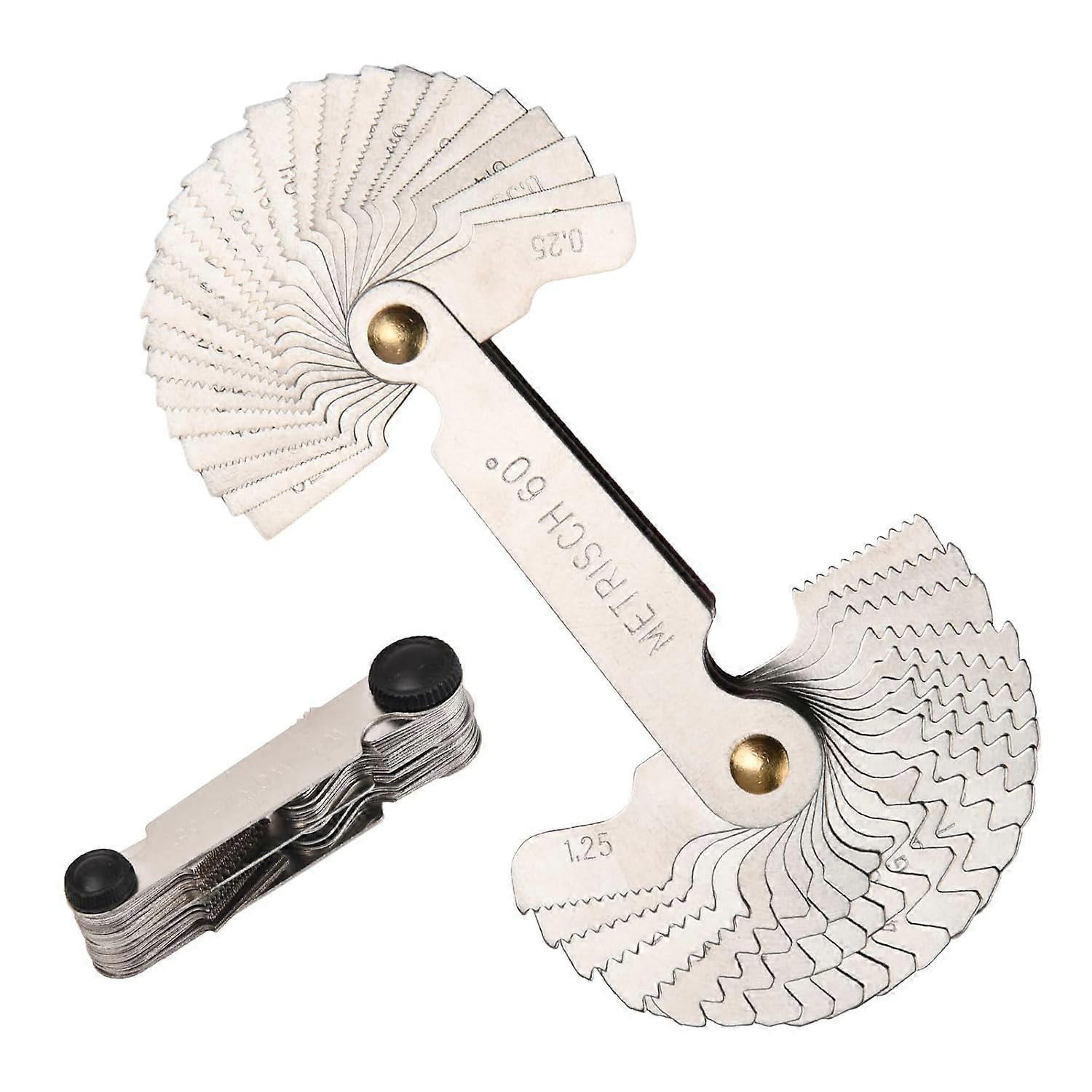 Gage Pitch Gauge, Stainless Thread Gauge 60 and 55 Degree Screw Pitch ...