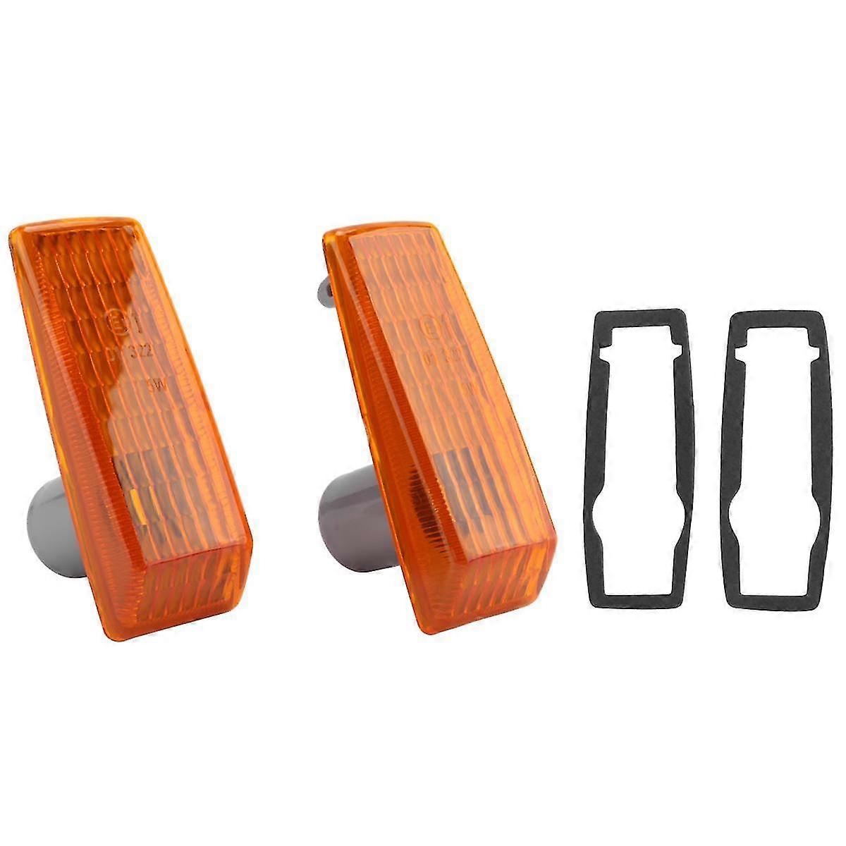 2Pcs Car Turn Signal Light Indicator Repeater Lamp Cover Yellow for ...