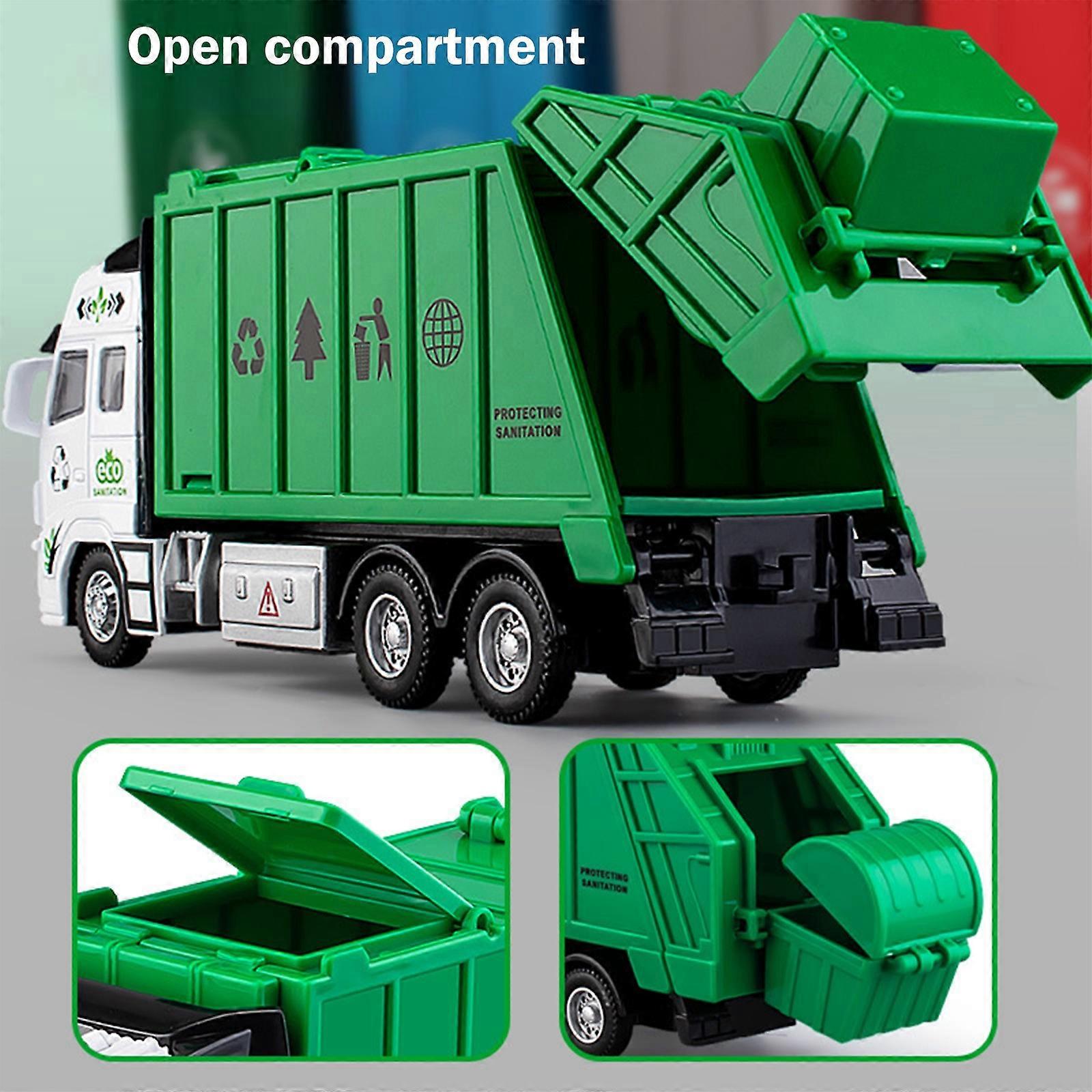 Alloy Garbage Truck Children's Toys Boys' Cleaning Truck Project Self ...