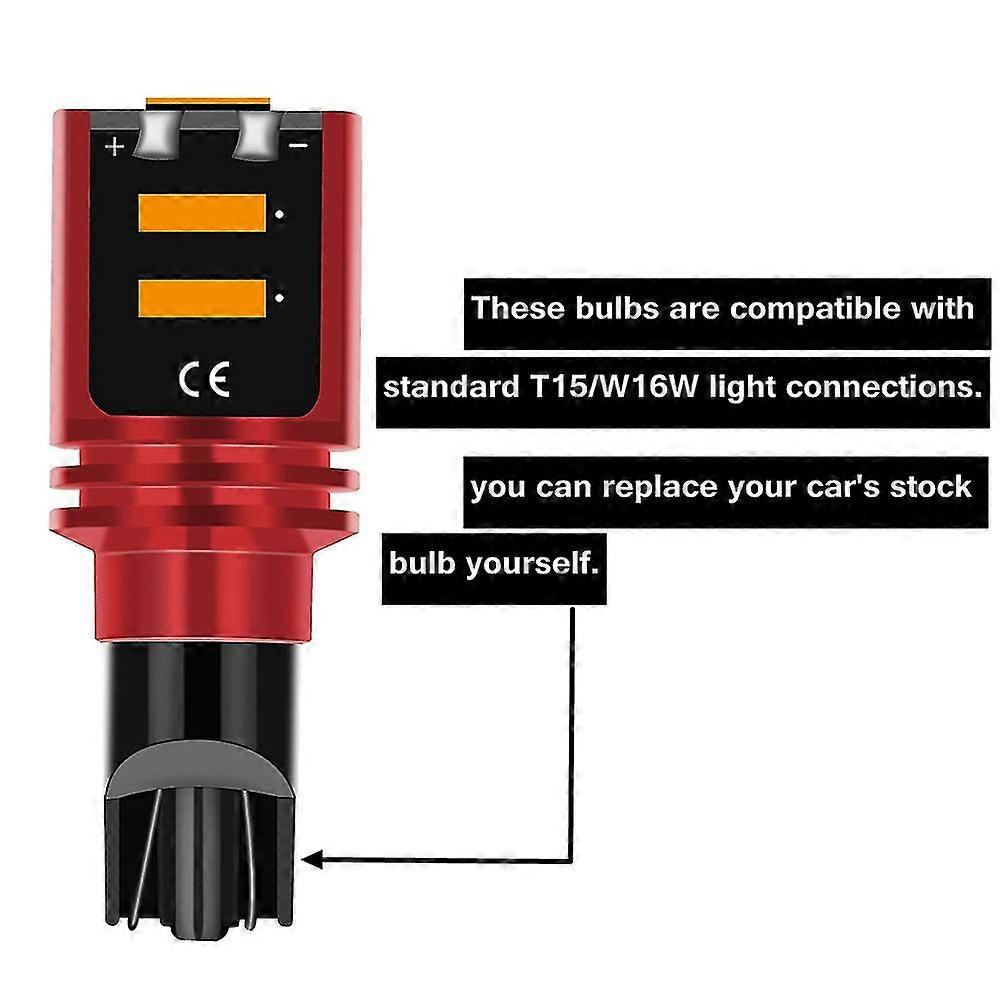 New Models 2pcs New T15 W16w Wy16w Super Bright Csp Led Bulb Car Tail ...