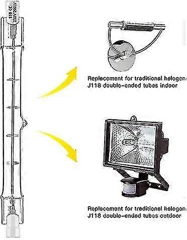 Pack Of 5 R7s Halogen Bulb 118mm 400w 230v, R7s Halogen Rod 118mm, R7s ...