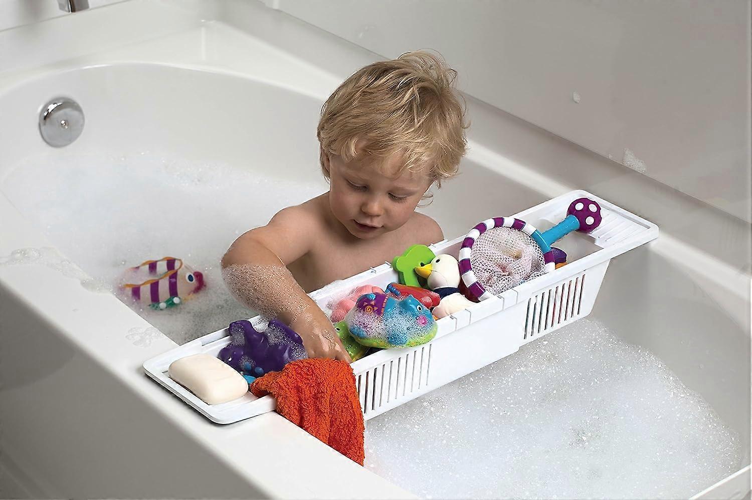 Bathroom Basket - Baby Tub Organizer (White) | Fruugo UK
