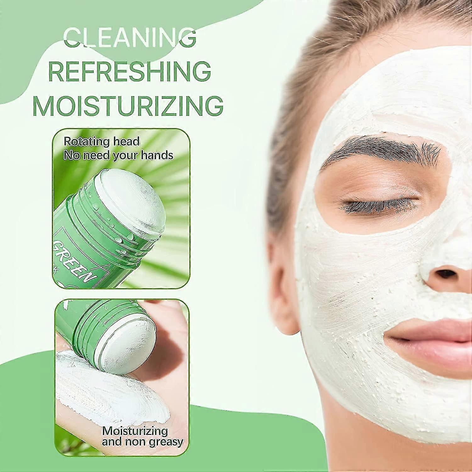 Green Tea Mask Stick (2 Pack), Blackhead Remover Mask Stick, Poreless ...