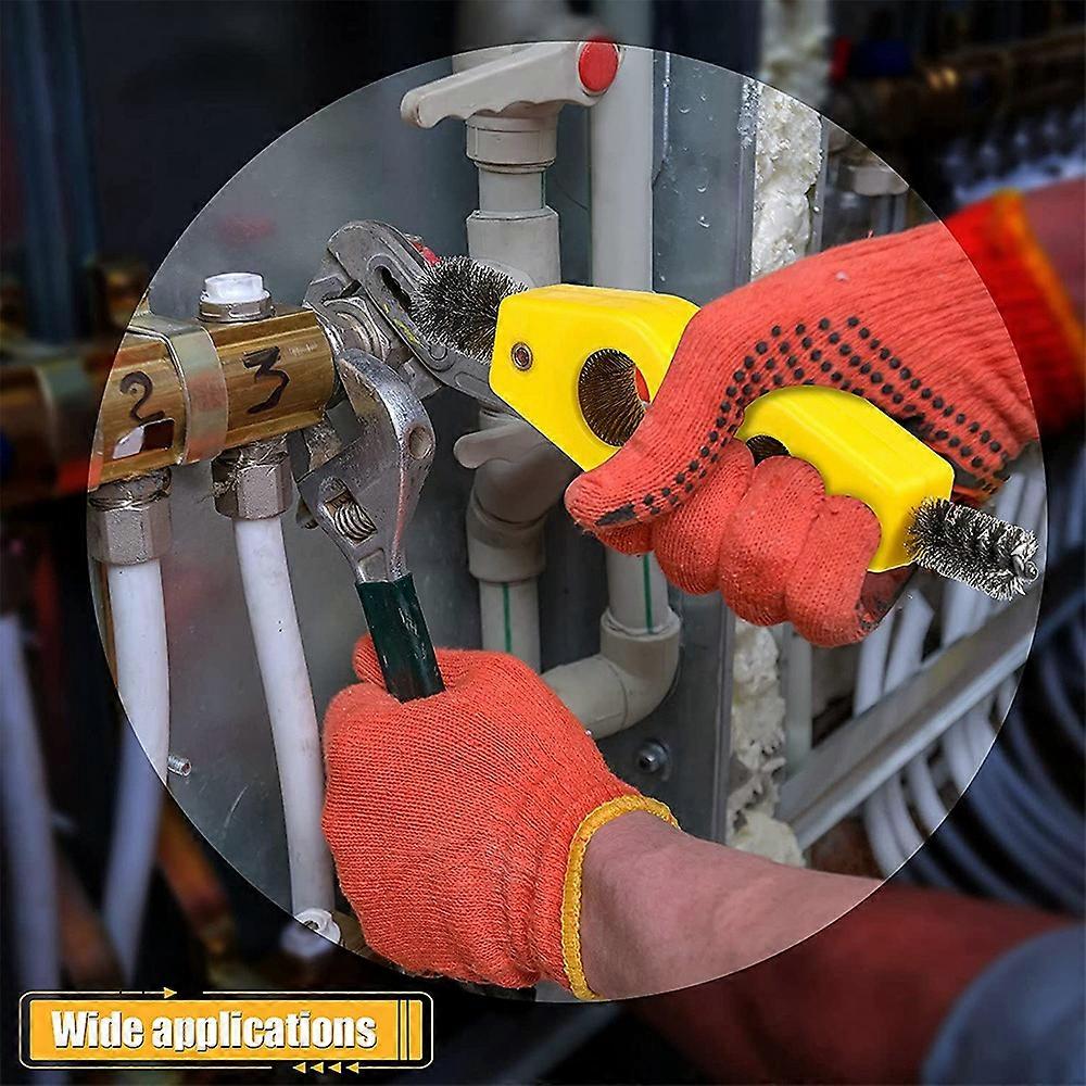 4Pcs Copper Tubing Brush Copper Pipe Cleaner 4 in 1 Pipe Brush Cleans ...