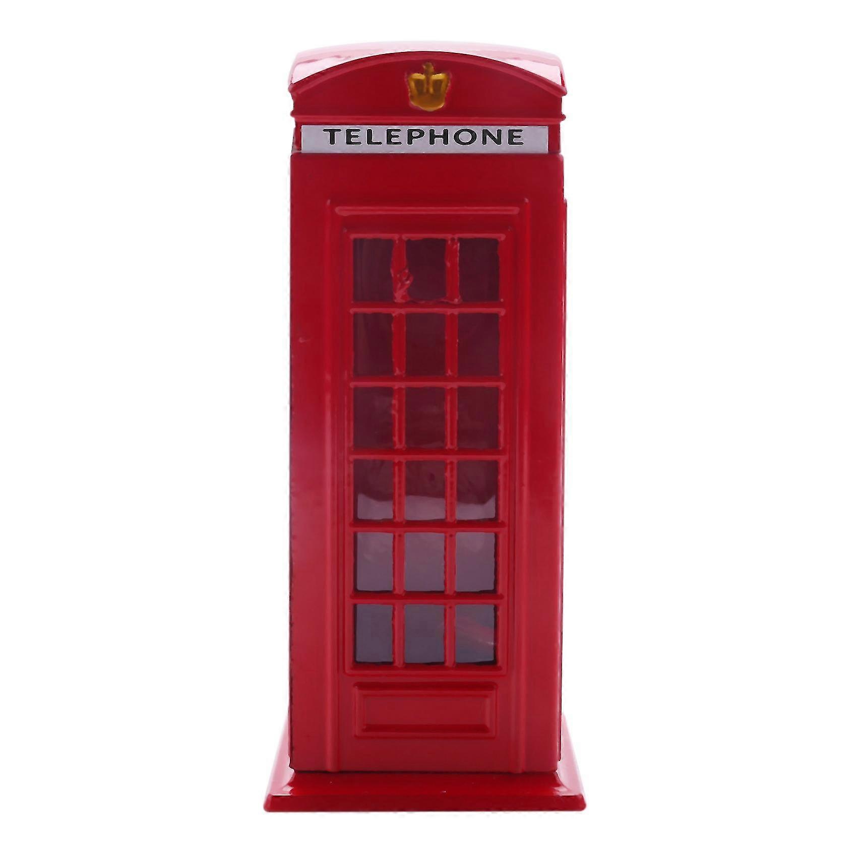 Metal Red London Telephone Booth Bank Coin Bank 140x60x60mm | Fruugo UK