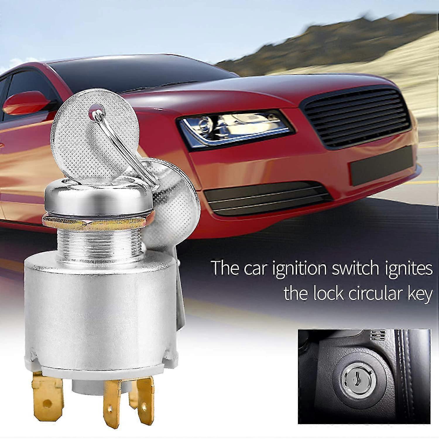 ignition switch, 12v 4-position ignition key switch, universal engine ...