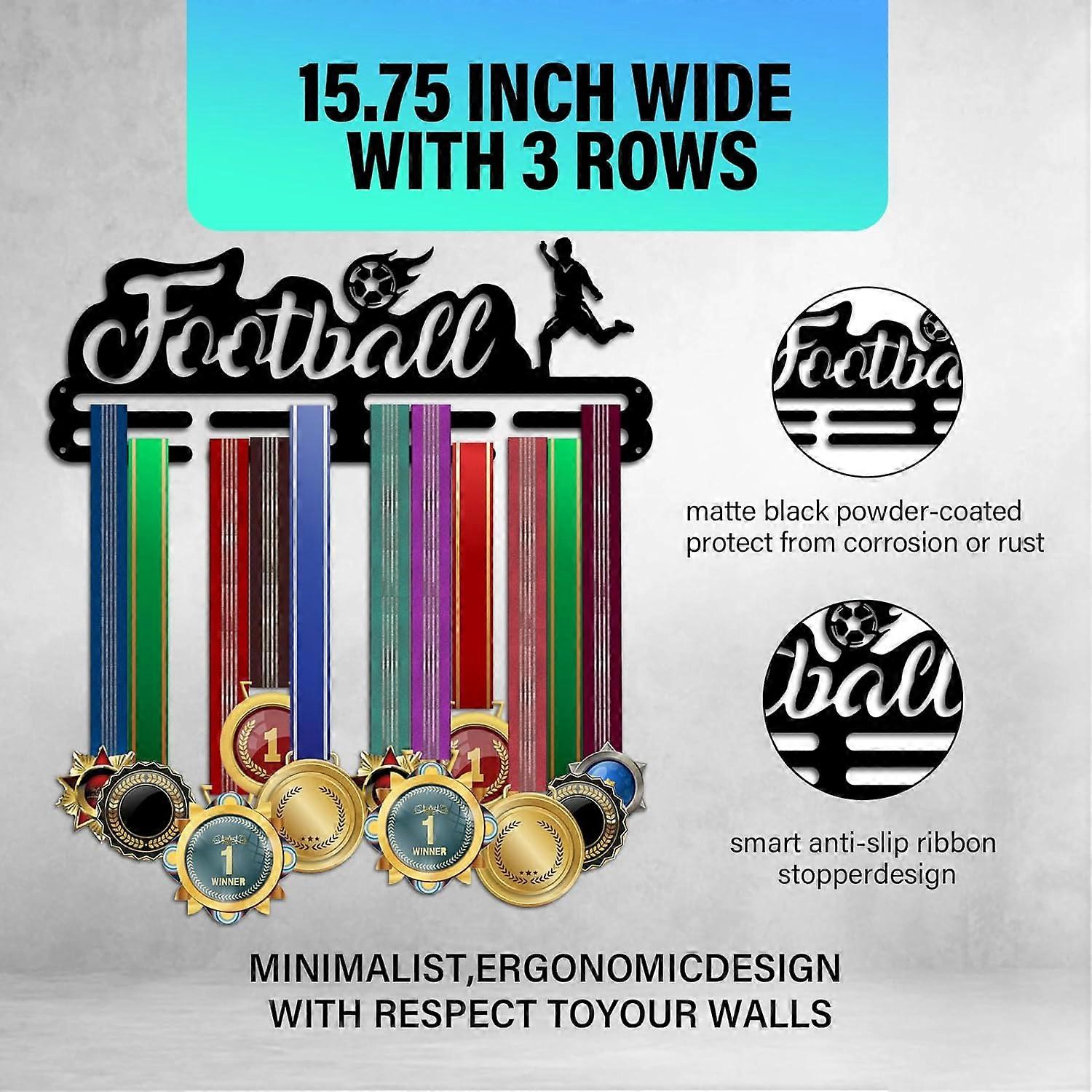 Football Medal Hanger Display Soccer Medal Holder Display Hanger Metal ...