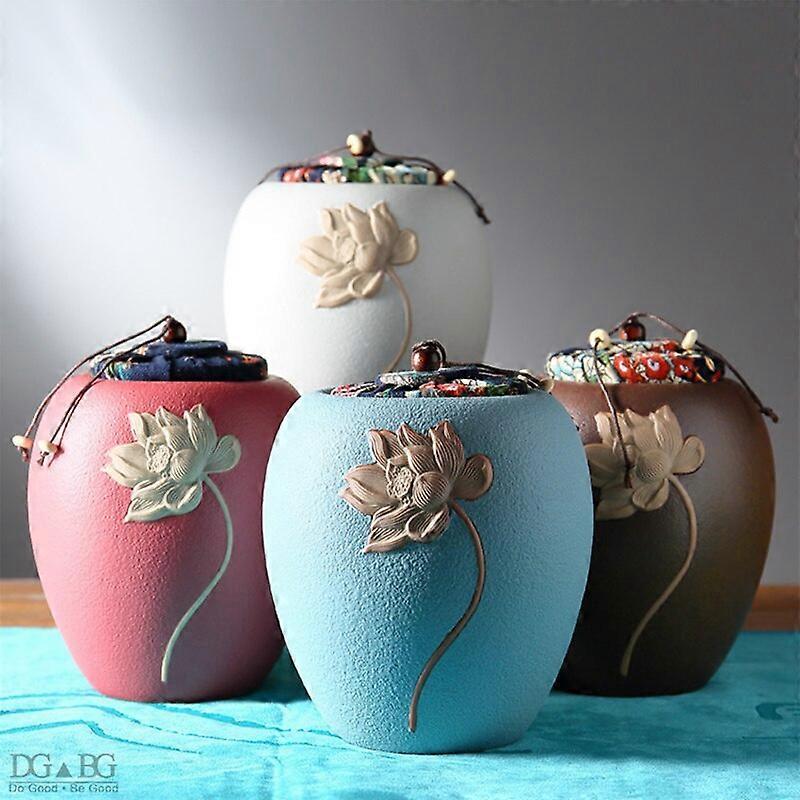 Cremation Urn Sealed Funeral Ashes Urns Ceramics Matte Surface ...