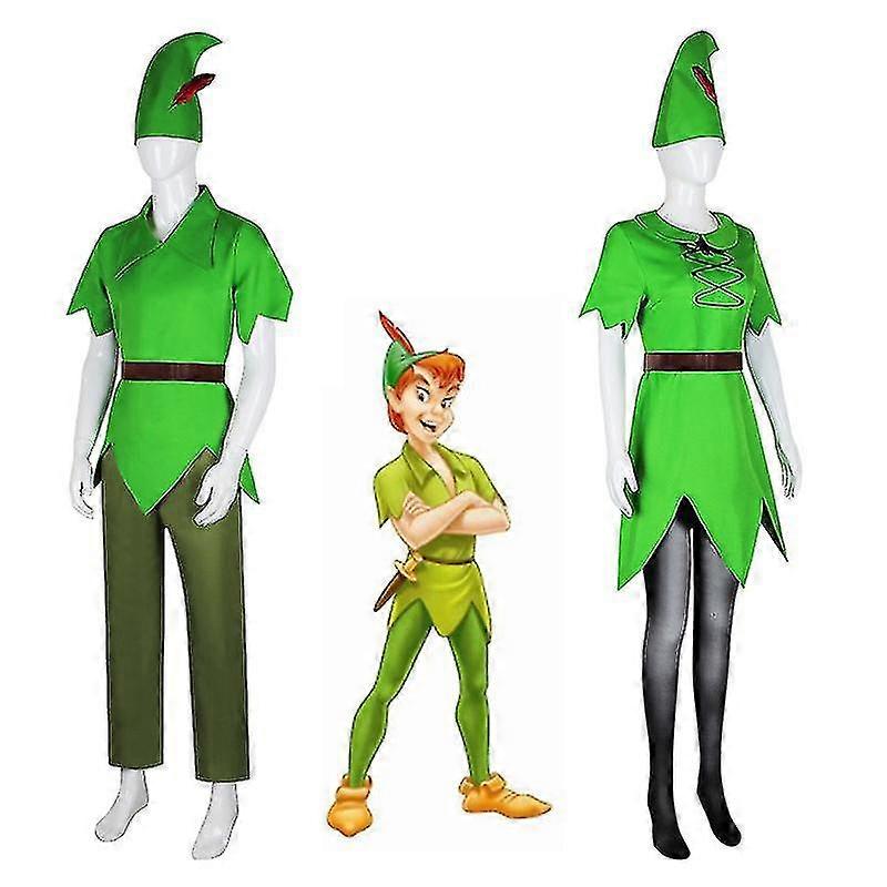 Peter Pan Cos Costume Peter Pan Cos Green Elf Costume Halloween Stage ...