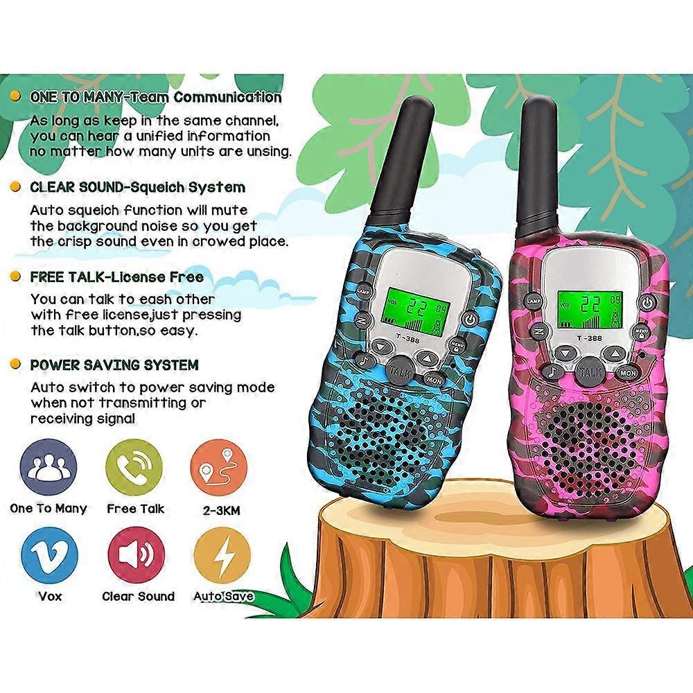 2Pcs Kids Camouflage Walkie Talkie Celular Handheld Transceiver ...